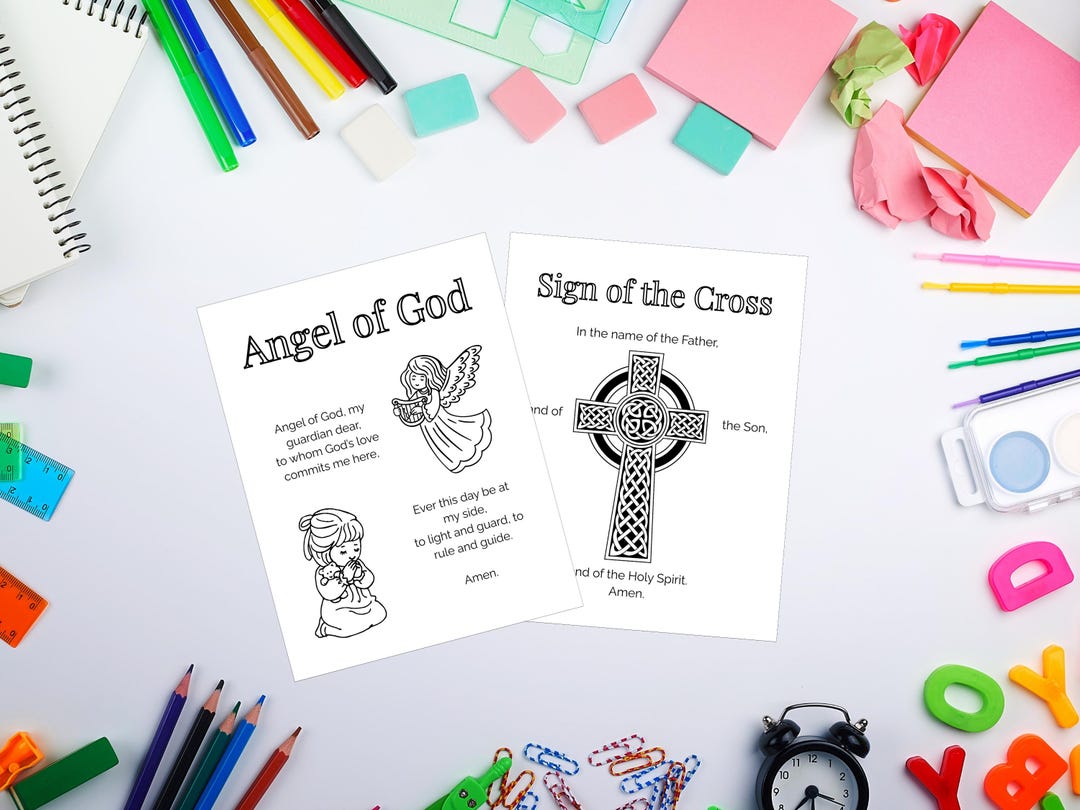Catholic Prayer Coloring Pages - Etsy