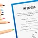 Catholic Baptism Worksheet - Etsy