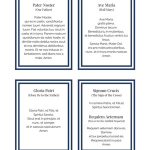 Prayer Cards in Latin Available in Instant Download - Etsy