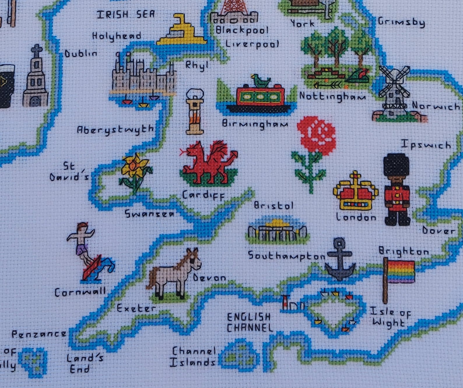 Map of the British Isles Cross Stitch PDF, British Isles Map, Cross ...
