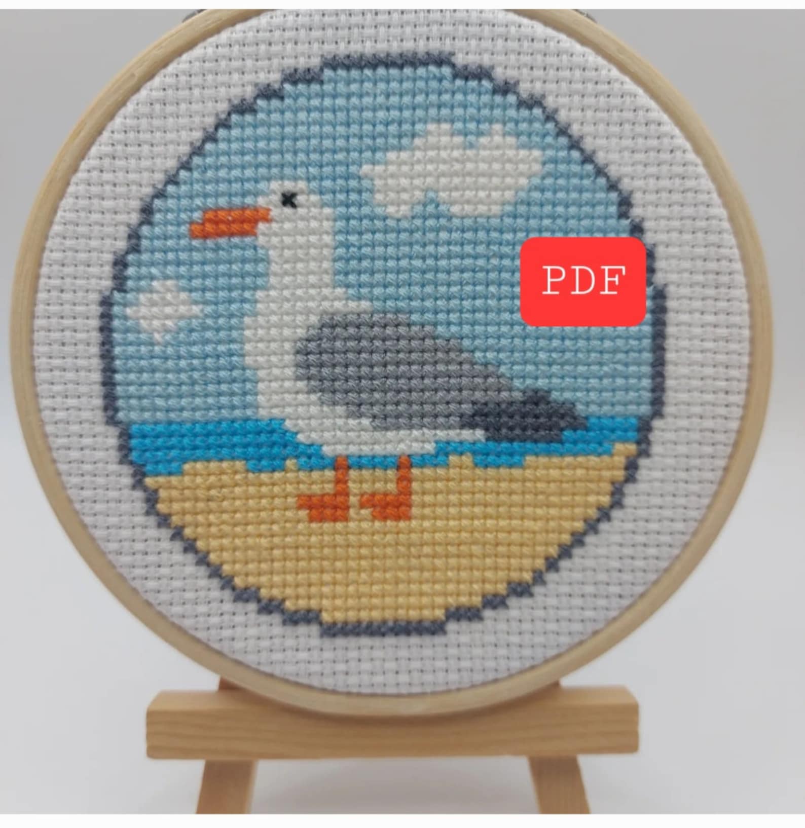 Seagull Cross Stitch PDF, Seaside Cross Stitch, Cross Stitch PDF ...