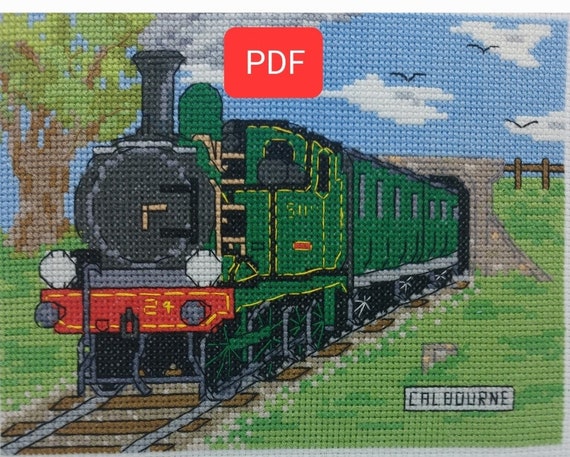 Steam Train Cross Stitch Locomotive Cross Stitch PDF Steam - Etsy