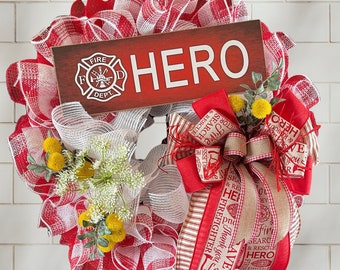 Firefighter Wreath | Etsy