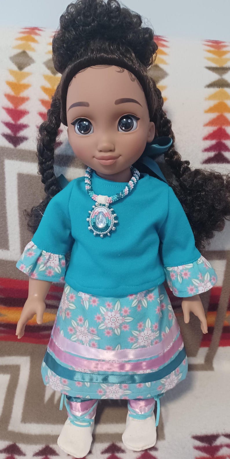 18" Doll Ribbon Ribbon Set - Teal and Pink - Outfit Only - Etsy