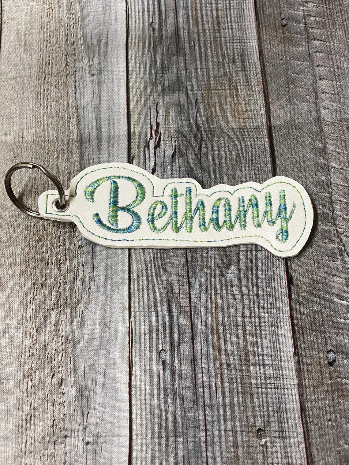 Embroidered Name Tag Leather Name Tag Gift for Boyfriend - Etsy