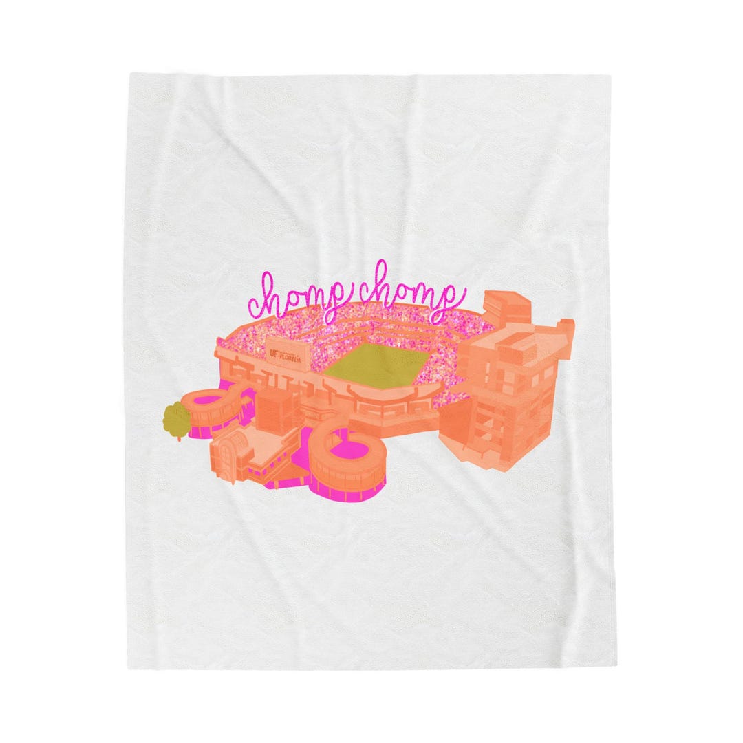 Preppy Pink Orange University of Florida Gators Chomp Chomp Football ...