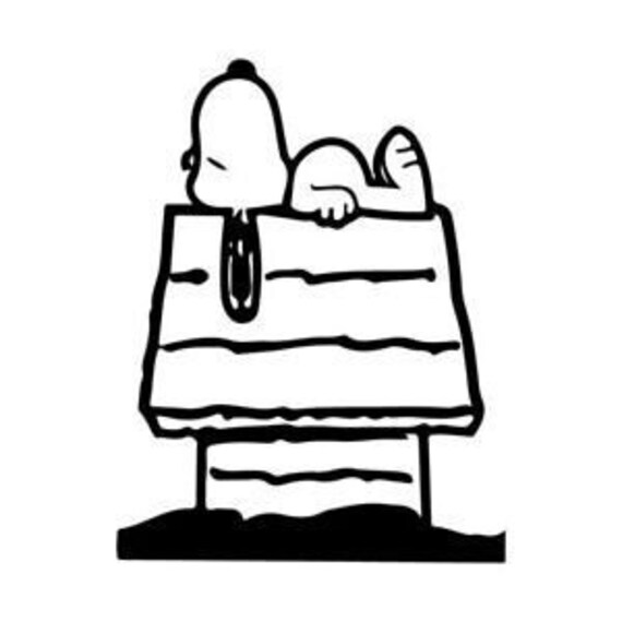 Snoopy On House Decal Peanuts Decal Snoopy Decal Vintage | Etsy