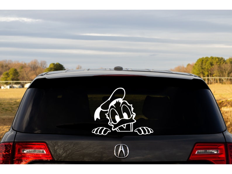 Donald Duck Peeking Decal Goofy Peeking Decal Peeking Daisy | Etsy Israel