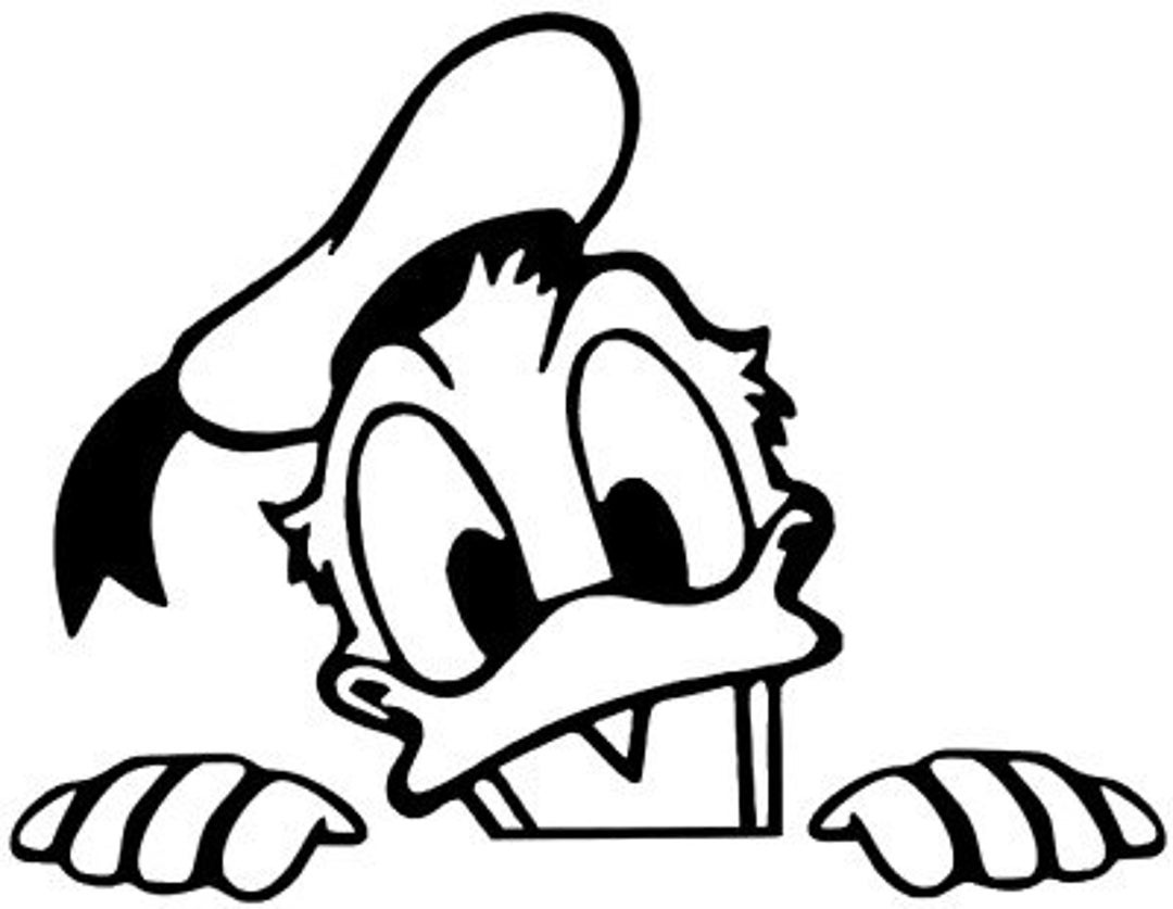 Donald Duck Peeking Decal, Goofy Peeking Decal, Peeking Daisy Duck ...