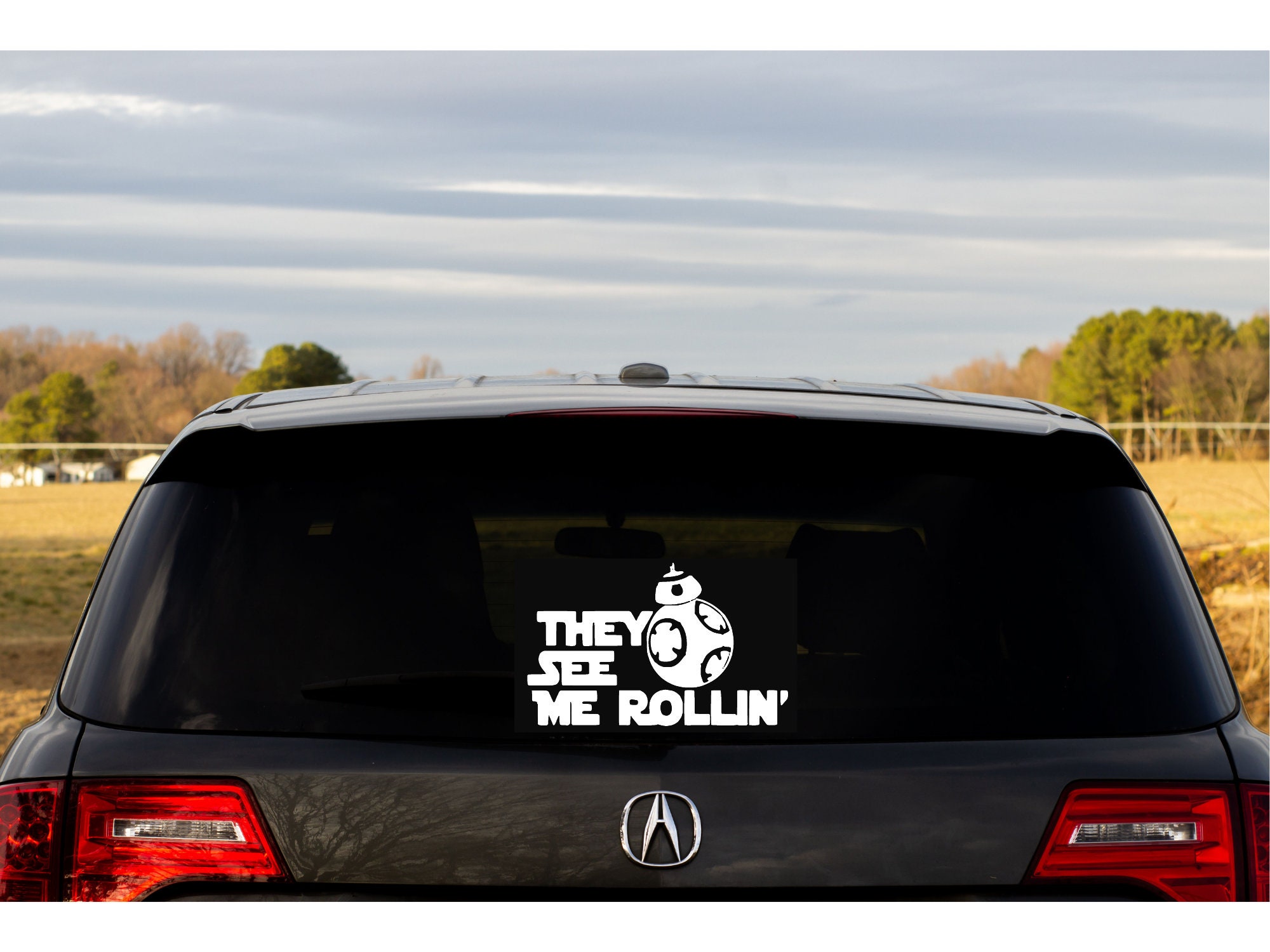 BB8 They See Me Rollin' Car Decal BB8 Lets Roll Decal | Etsy