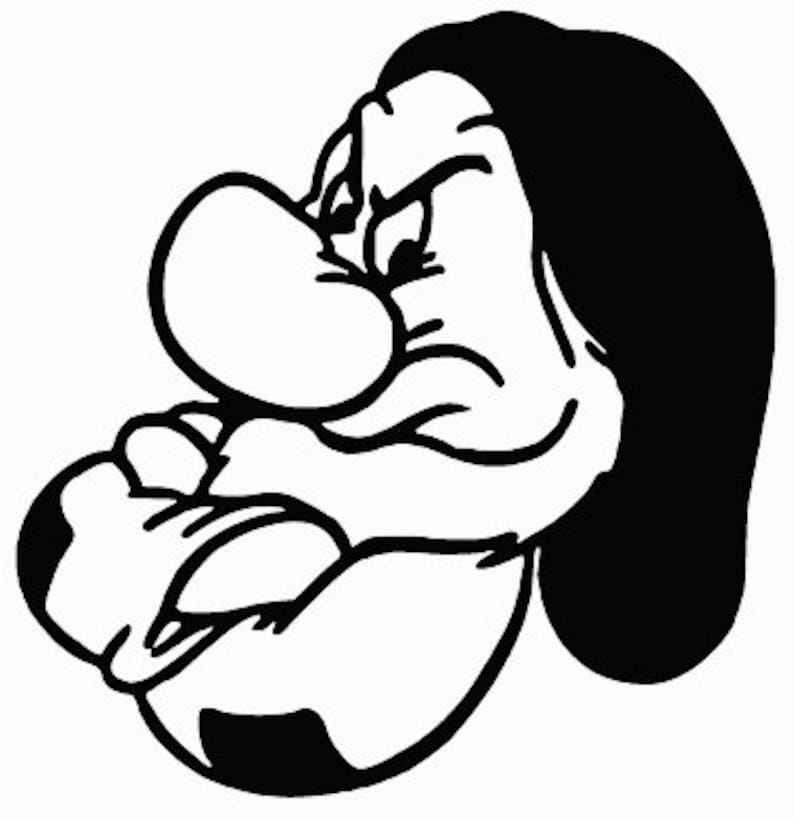 Grumpy Decal Grumpy Dwarf Car Decal Laptop Decal - Etsy