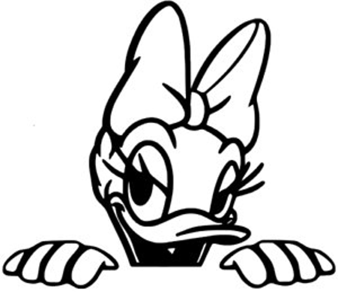 Donald Duck Peeking Decal Goofy Peeking Decal Peeking Daisy | Etsy