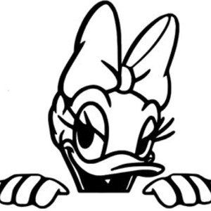 Donald Duck Peeking Decal, Goofy Peeking Decal, Peeking Daisy Duck ...