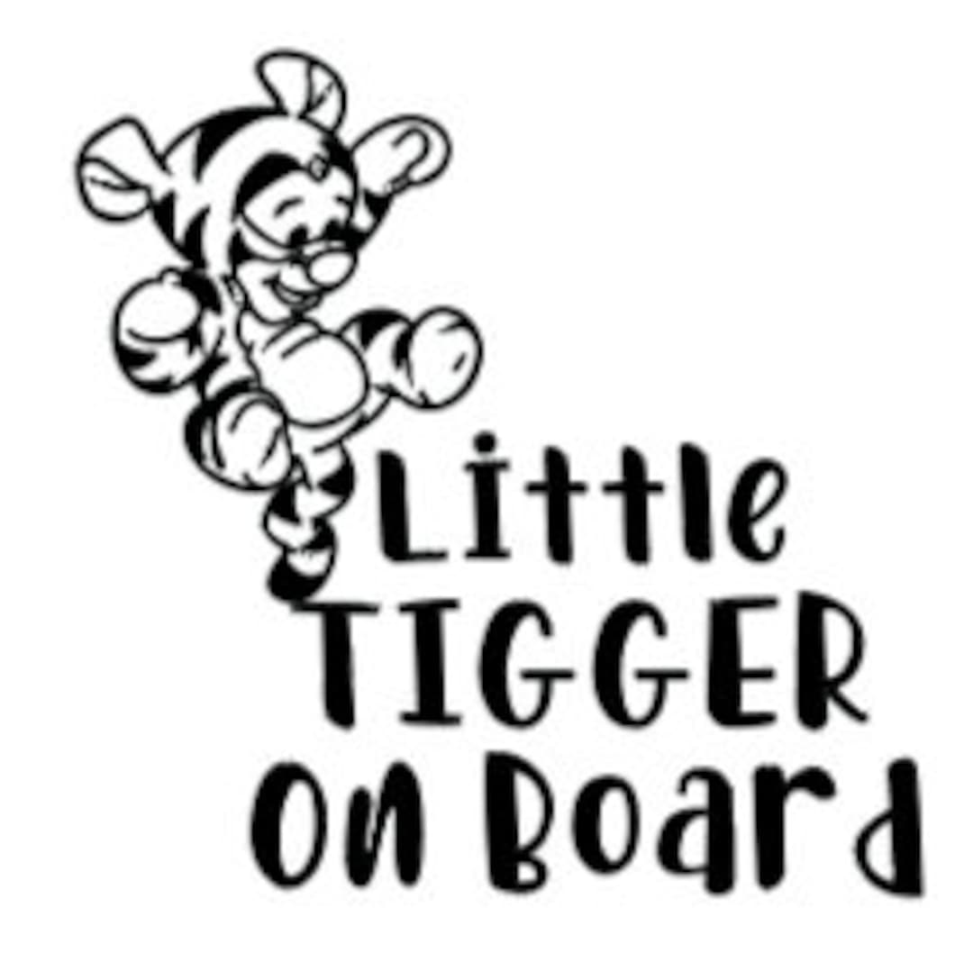 Tigger on Board Decal//little Tigger on Board Decal//winnie the Pooh ...