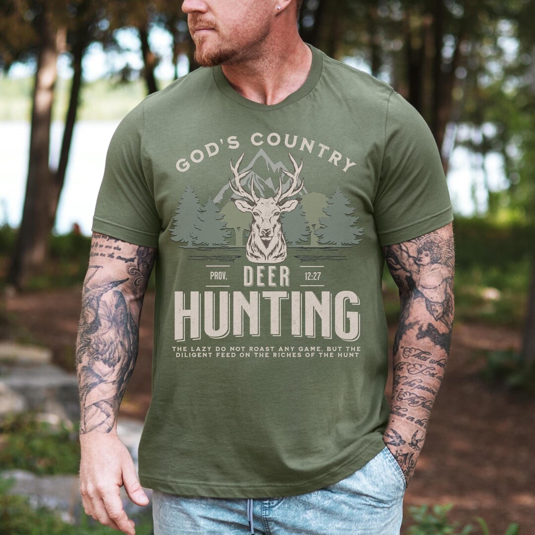 Mens Bible Verse Hunting Shirt, Father's Day Gift, Christian Apparel ...