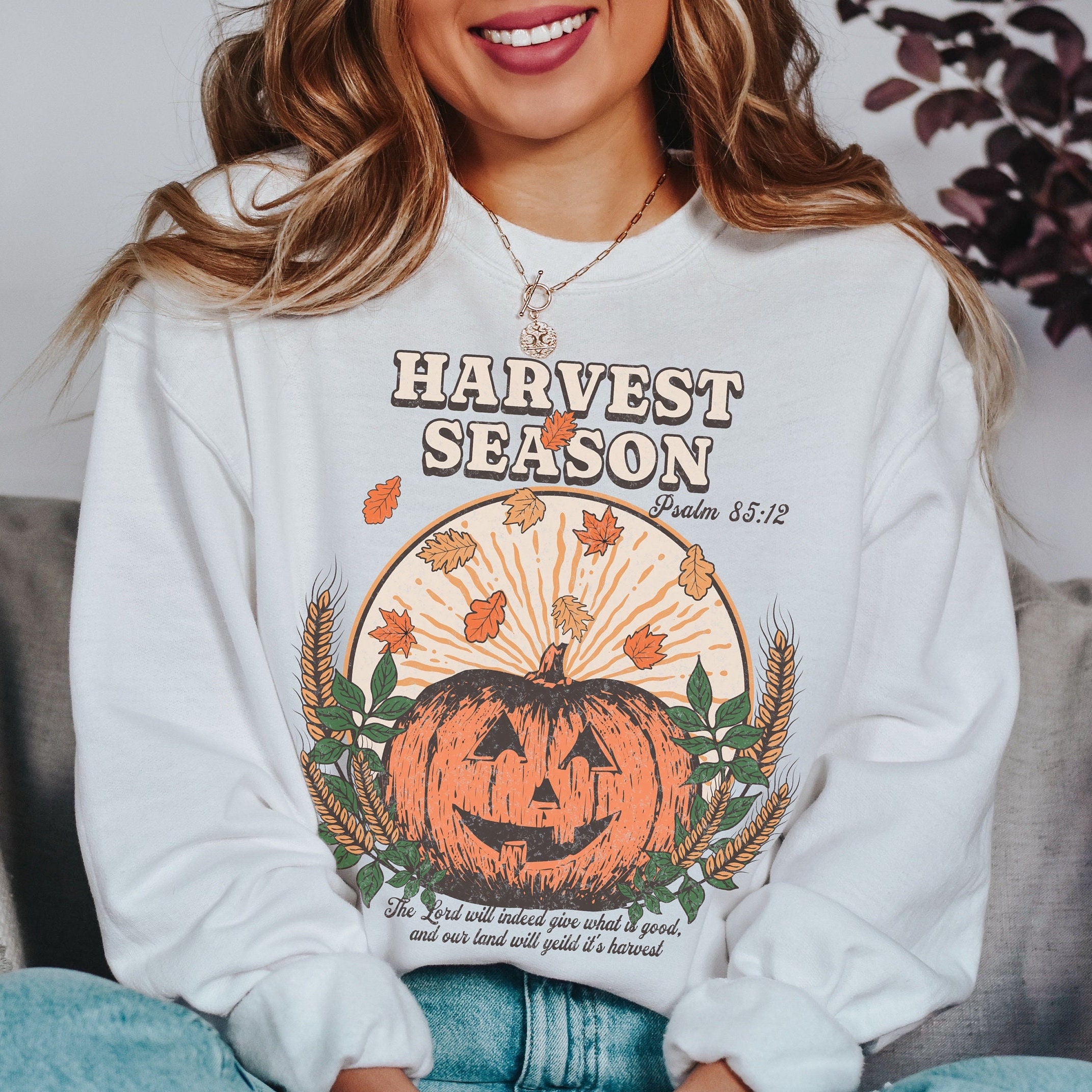 Retro Bible Verse Christian Sweatshirt, Halloween Shirt, Fall Pumpkin ...