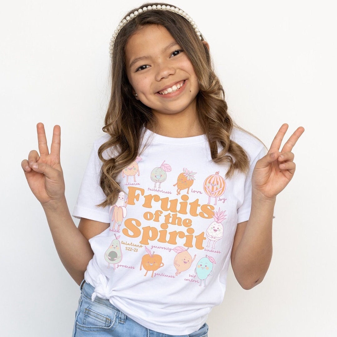 Kids Christian Shirt Fruits of the Spirit Christian Youth Shirt Baptism ...