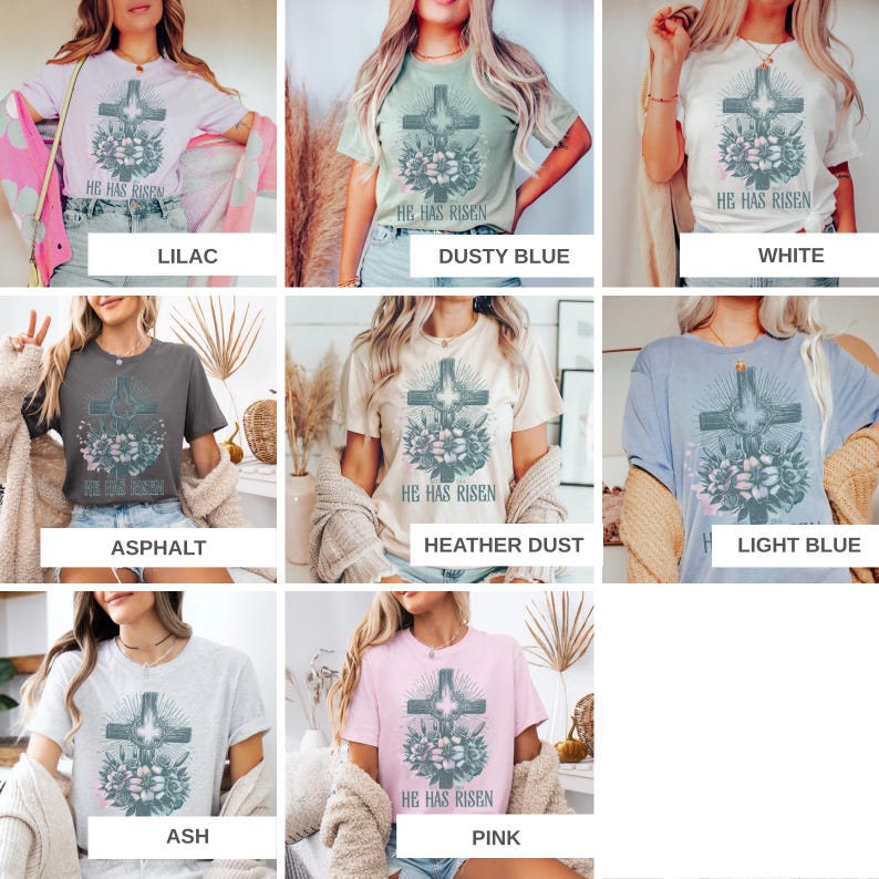 He is Risen Christian Shirts, Easter Shirt, Crown of Thorns, Religious ...