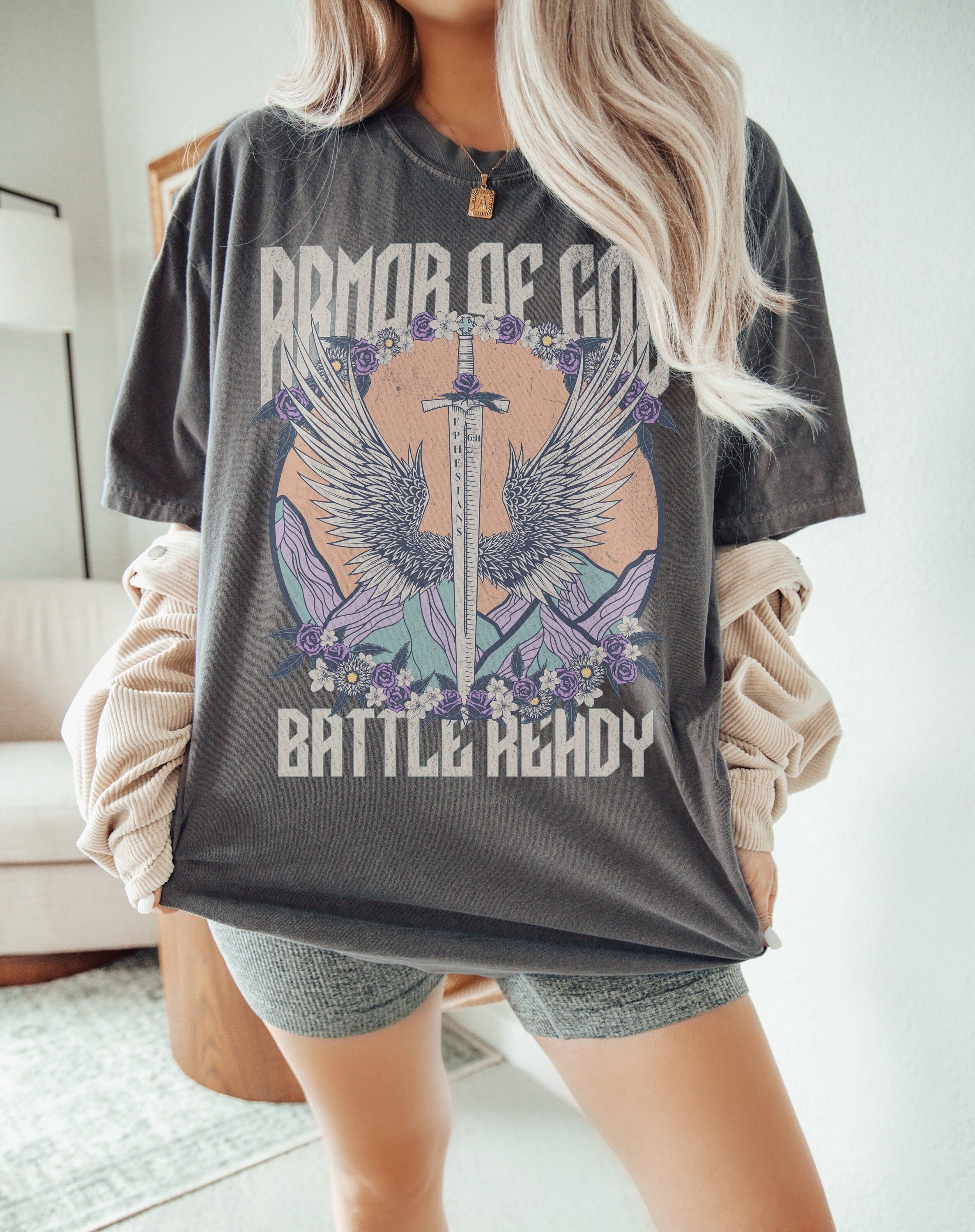 Armor of God Christian Shirt, Comfort Colors, Bible Verse, Religious ...