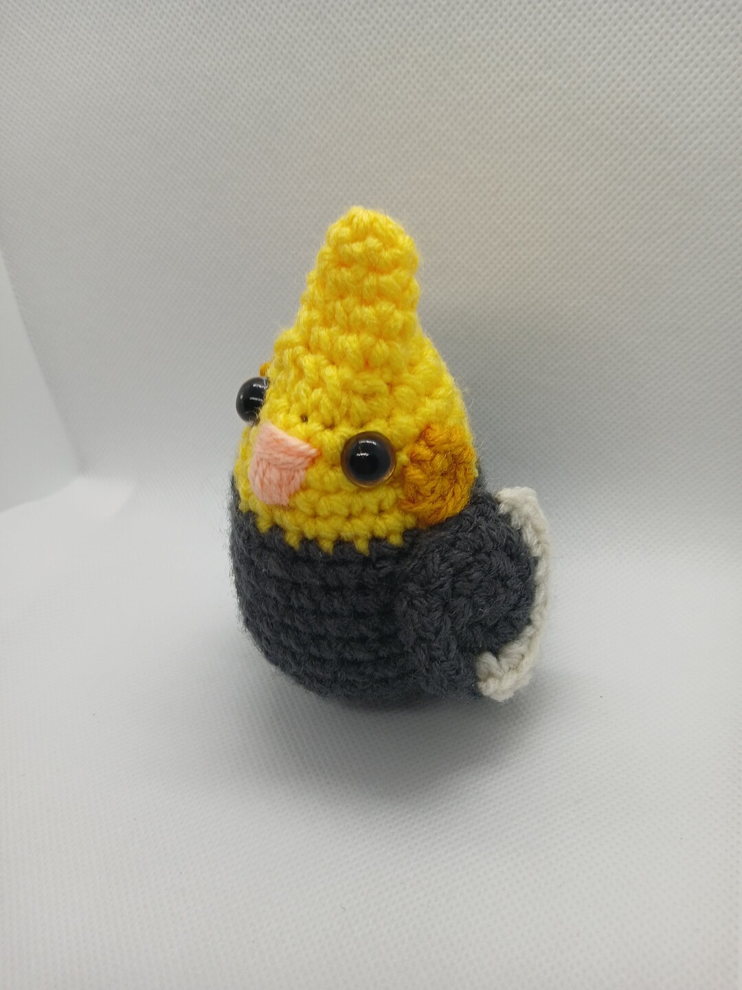 Crochet Bird Stuffie Gray and Yellow - Etsy