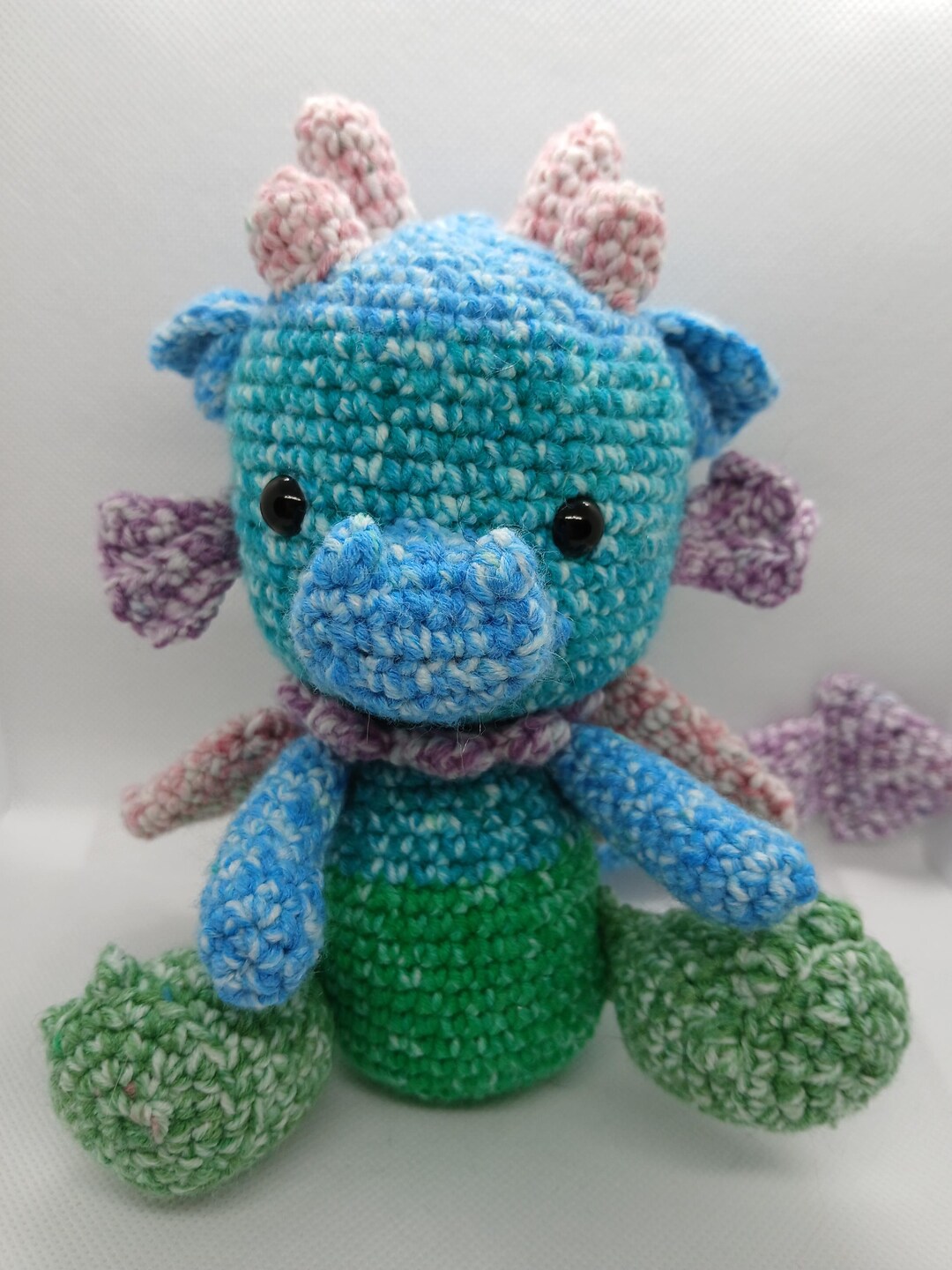 Crochet Blue Dragon Stuffie - Etsy