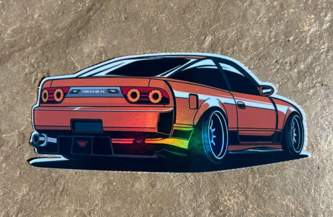 240sx S13 Holographic Sticker, Waterproof Vinyl, Trippy Creative Car ...