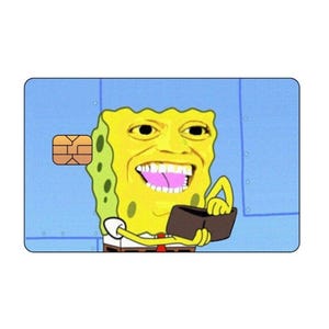 Funny Spongebob Money Credit / Debit Card Skin Cover Decal Sticker ...
