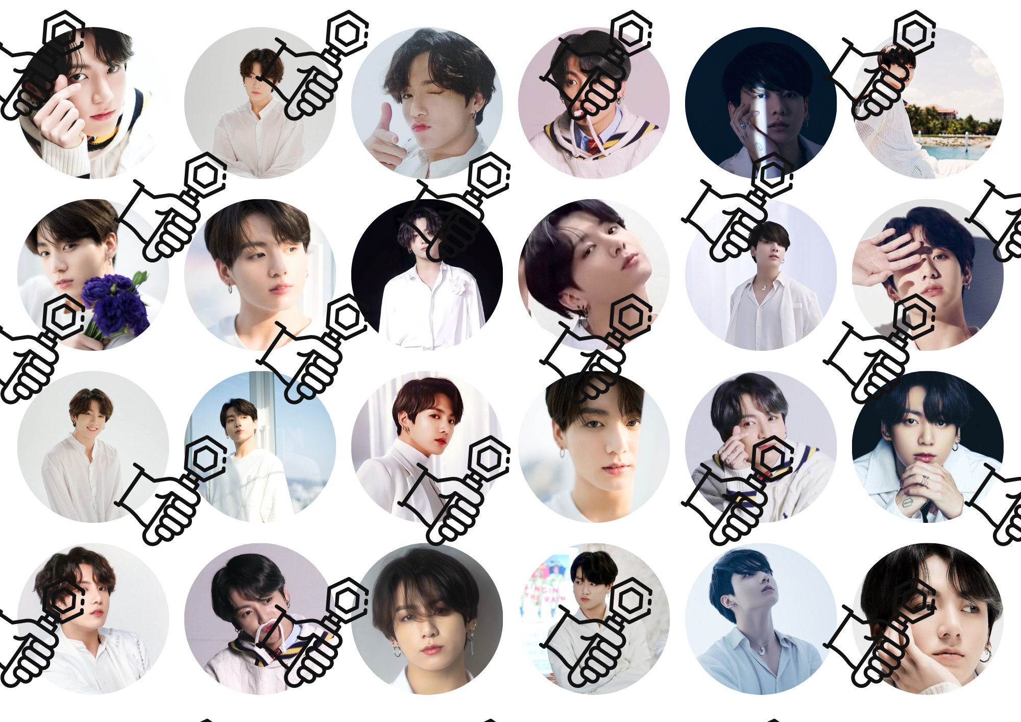 Print N Cut BTS Jungkook, Kim Taehyung,taekook, V, Stickers,printable ...
