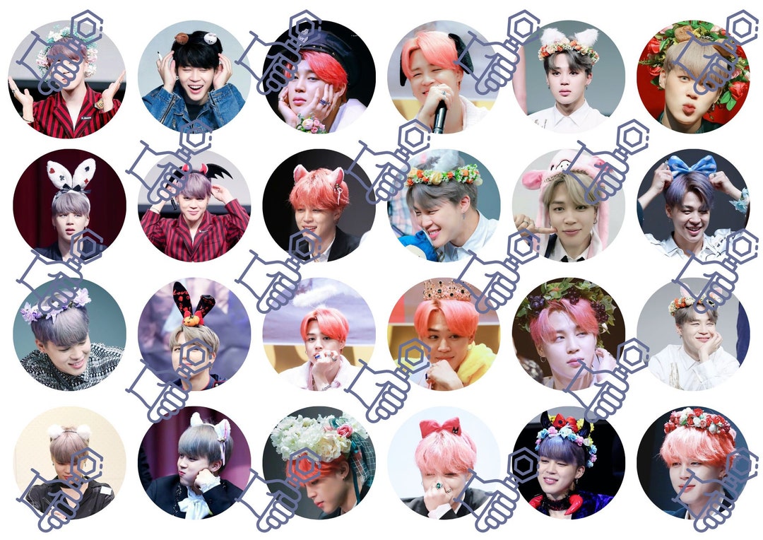 Print N Cut BTS Jimin Stickers,2 Pages Printable Kpop,bts Stickers ...