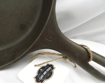 Griswold 6 Large Block Logo Smooth Bottom Cast Iron Skillet P/N 699A ...