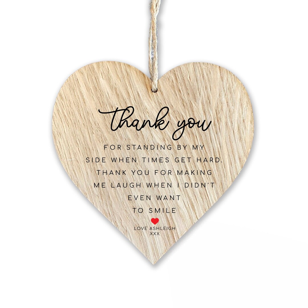 Thank You Keepsake WKS17 Best Friend Personalised Thank You Gift Gift ...