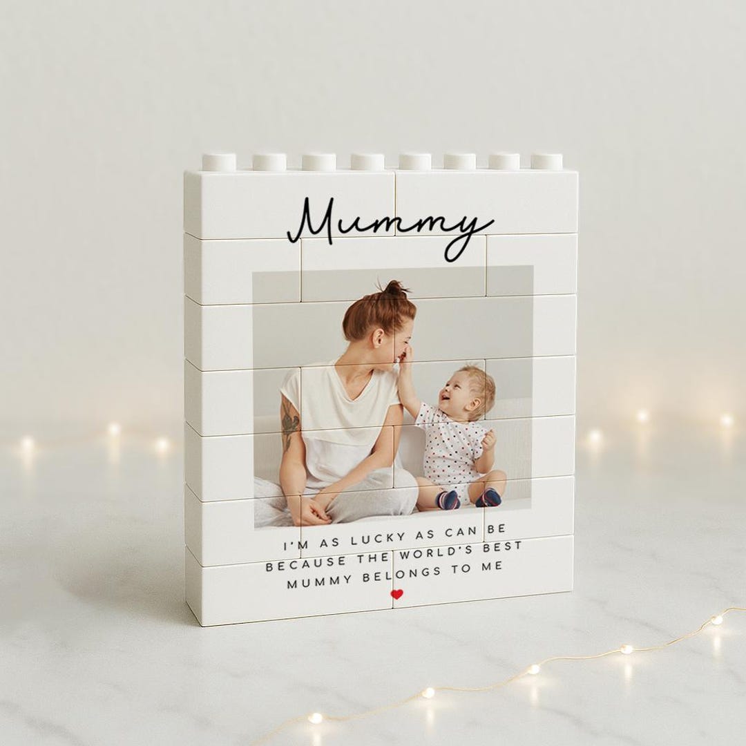 Personalised Mother's Day Building Block Photo Gift | Mummy Gift | Mum ...