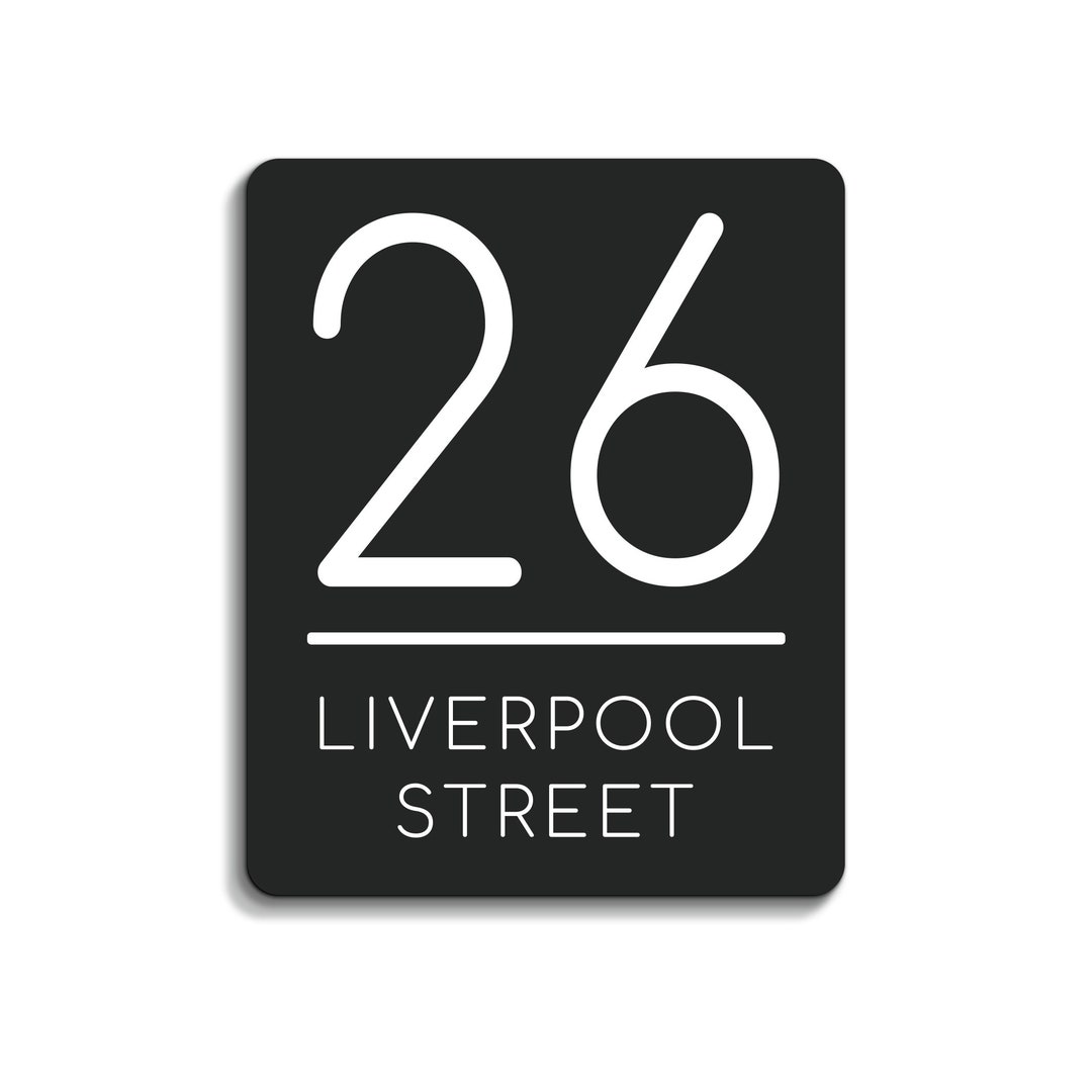 Modern Contemporary House Sign | House Number Plaque | Address Plaque ...
