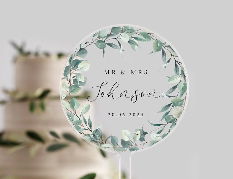 Personalised Wedding Cake Topper | Mr & Mrs | Engagement | Anniversary ...