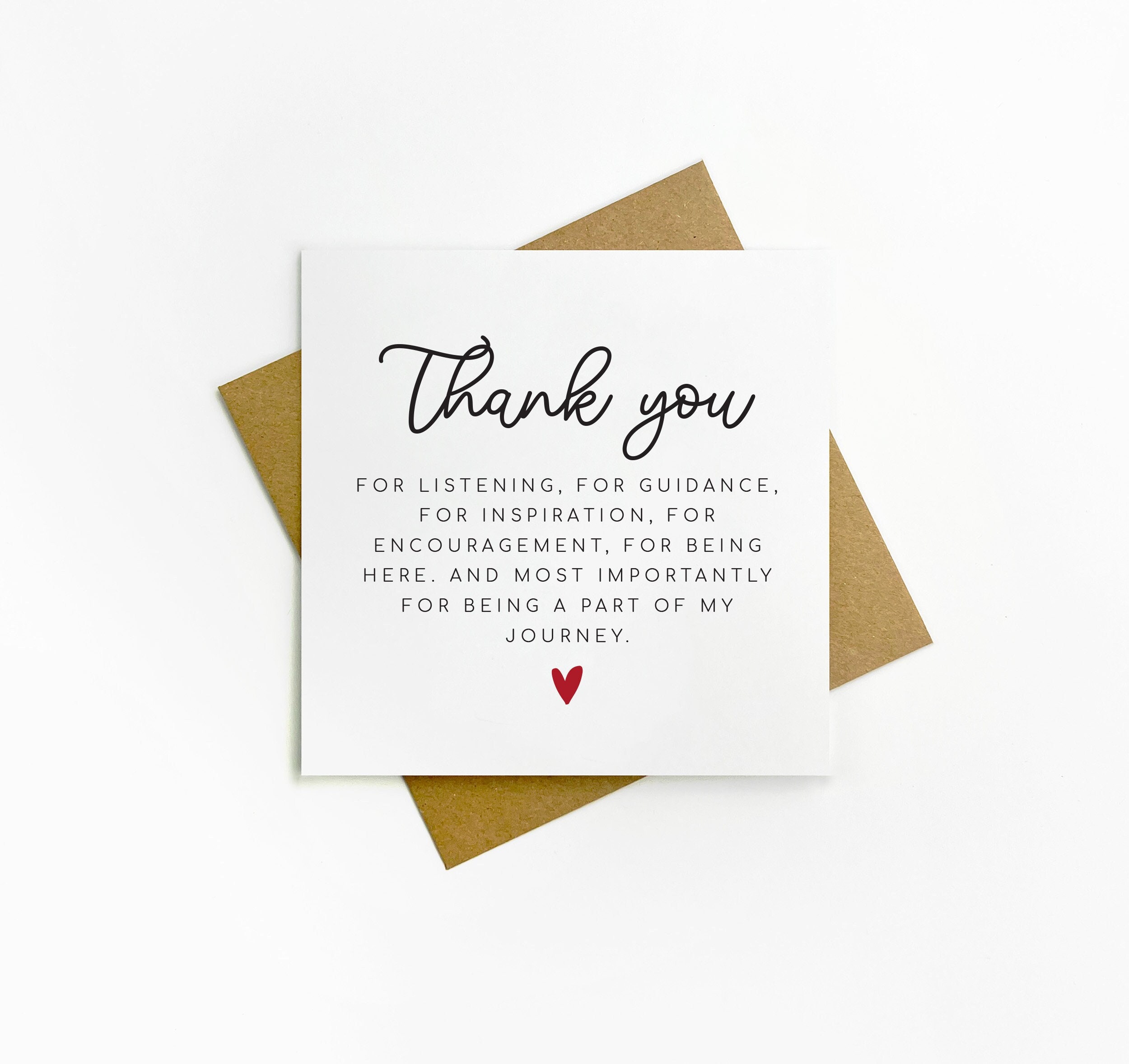 Thank You Card - Gratitude for Family Friends Loved Ones - Handmade ...
