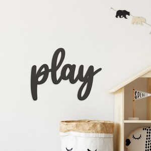 Play Word for Playroom Nursery Decor Sign | Kids Room Wall Decor ...