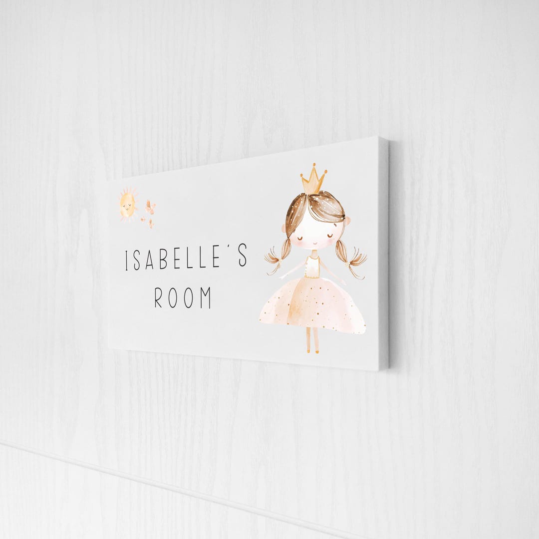 Personalised Girl Door Sign | Princess Door Sign | Girls Bedroom Sign ...