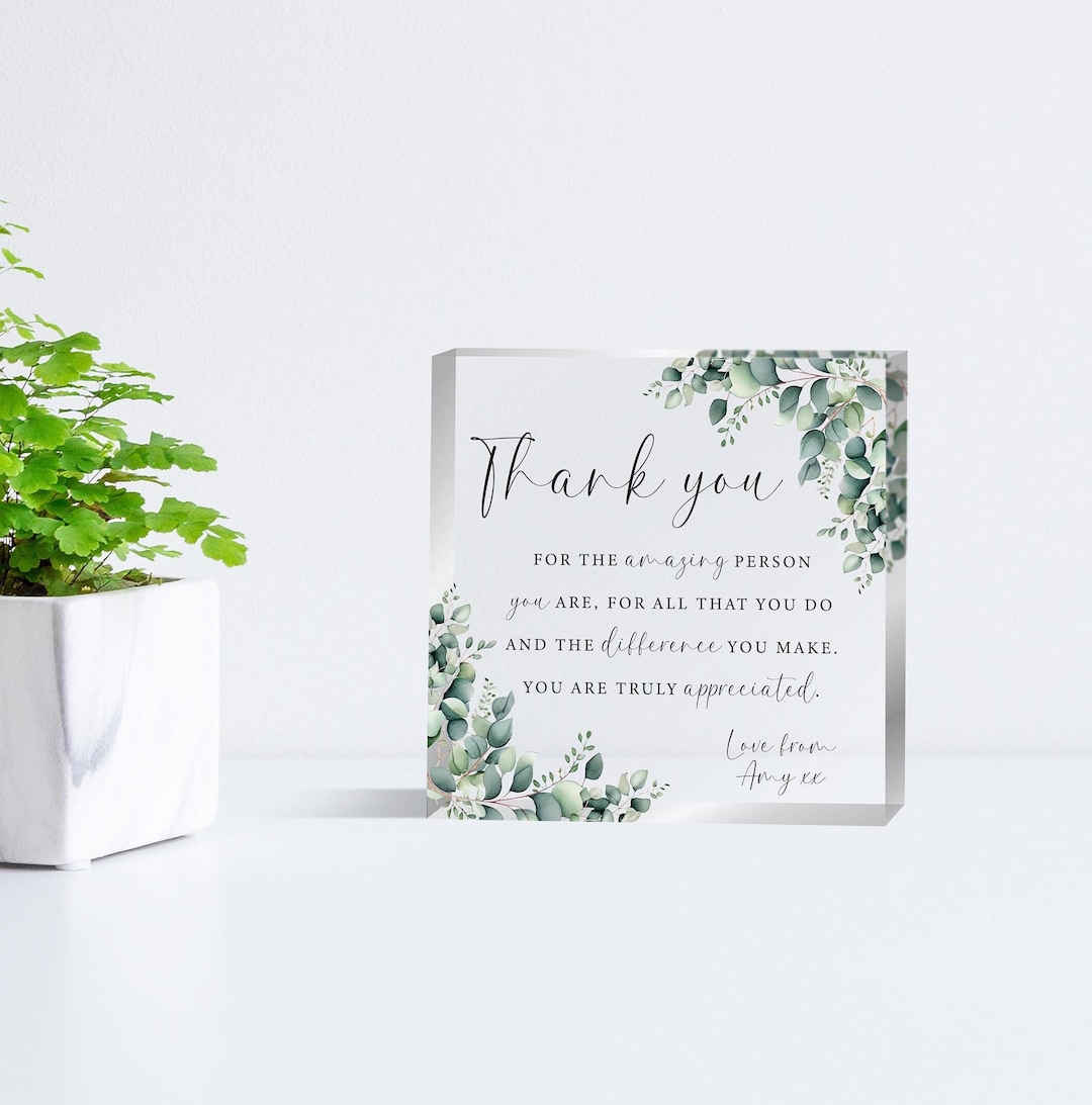 Thank You Gift Acrylic Block PB40 | Gift to Say Thank You | Thank You ...