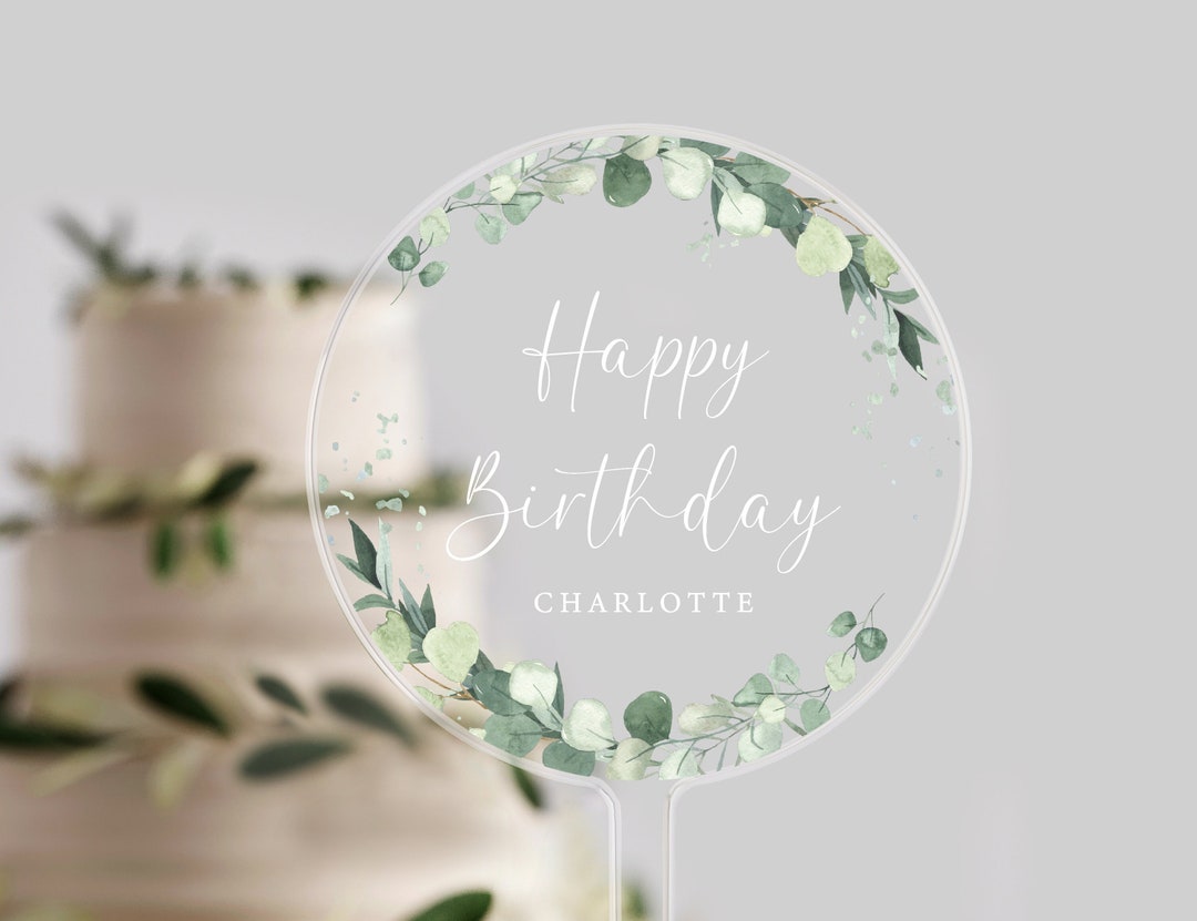 Personalised Birthday Cake Topper | Birthday Cake Topper | Happy ...