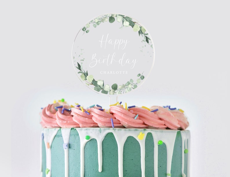 Personalised Birthday Cake Topper | Birthday Cake Topper | Happy ...