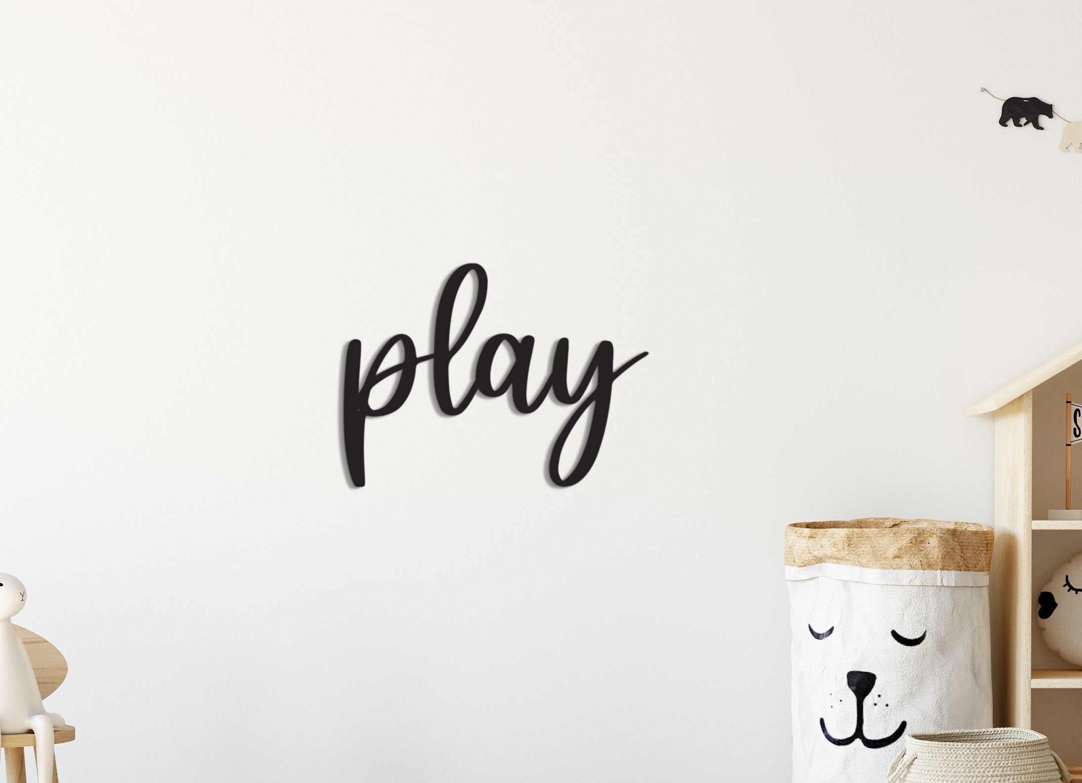 Play Word For Playroom Nursery Decor Sign Kids Room Wall | Etsy