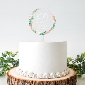 Personalised 60th Birthday Cake Topper | Birthday Cake Topper | 60th ...