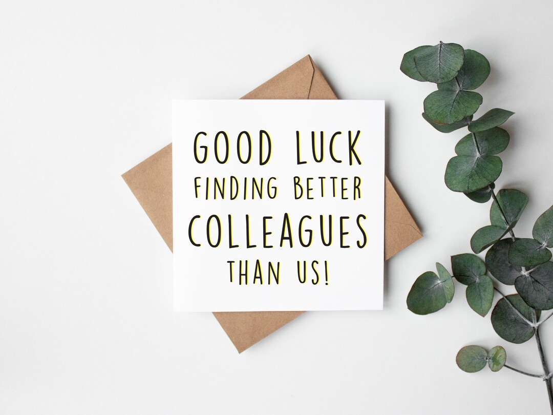 Funny Card Good Luck Wishes: New Job Leaving Gift, Cheeky Humor ...