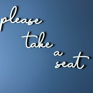 Please Take a Seat Bathroom Sign – Acrylic & Wood Toilet Wall Art Décor ...
