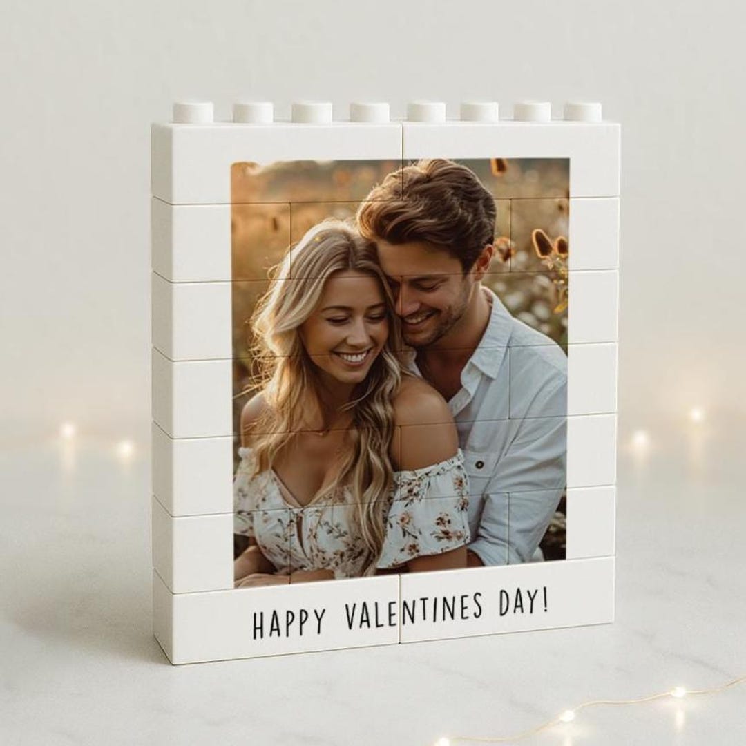 Personalised Building Block Photo | Valentine's Day Gift - Etsy