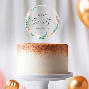 Personalised Baby Cake Topper | Baby Shower | Cake Topper | Baby Shower ...