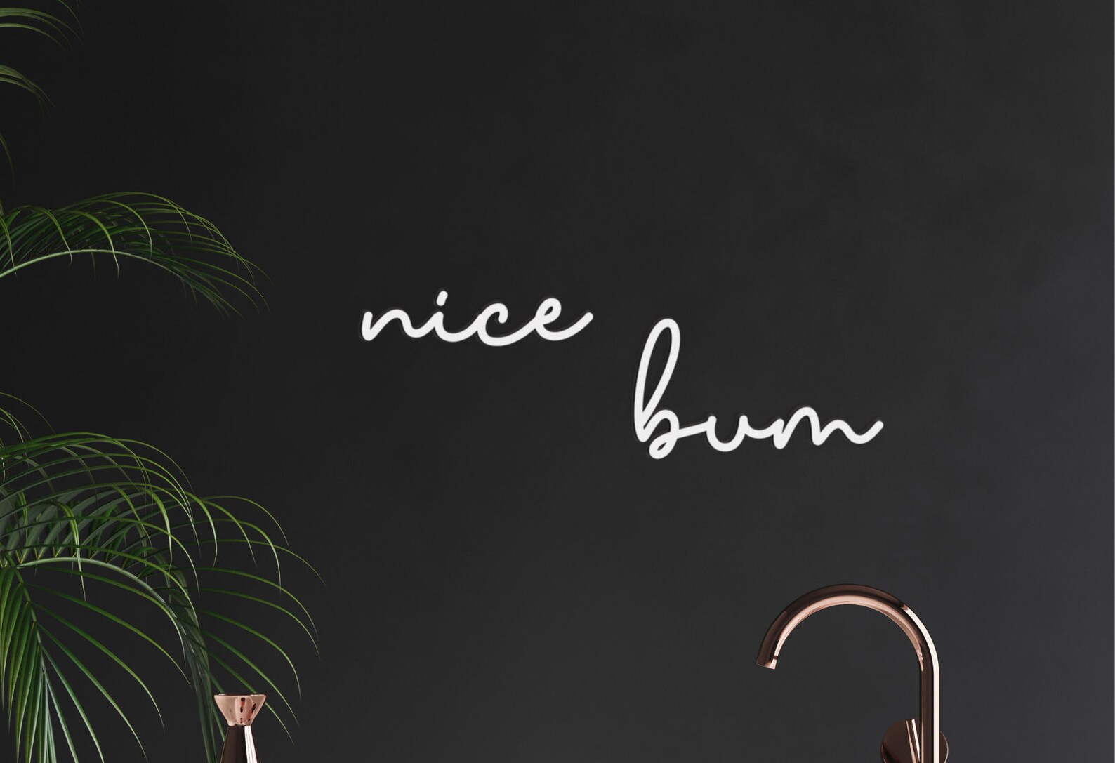 Nice Bum Word for Bathroom Lounge Bedroom Decor Sign Wall | Etsy