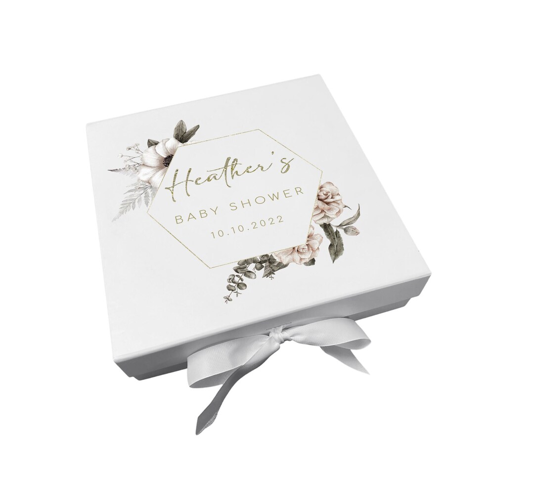 Personalised Baby Shower Gift Box Keepsake Box | Baby Shower Gift | New ...