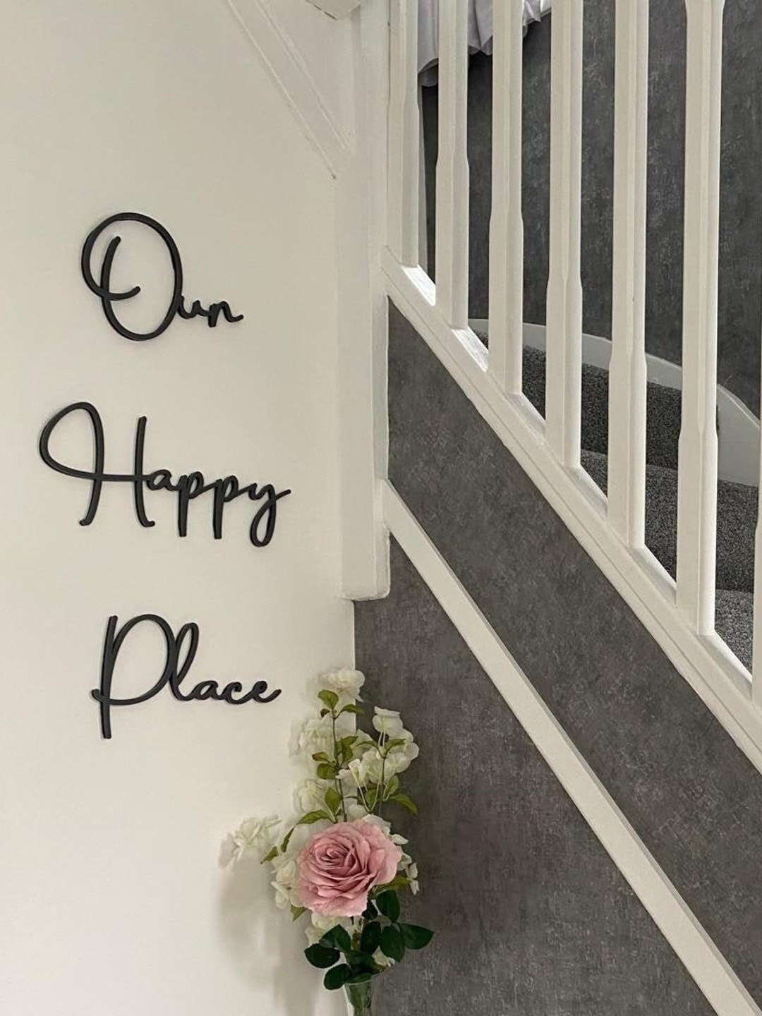 Our Happy Place Word for Hallway Lounge Bedroom | Living Room Art ...