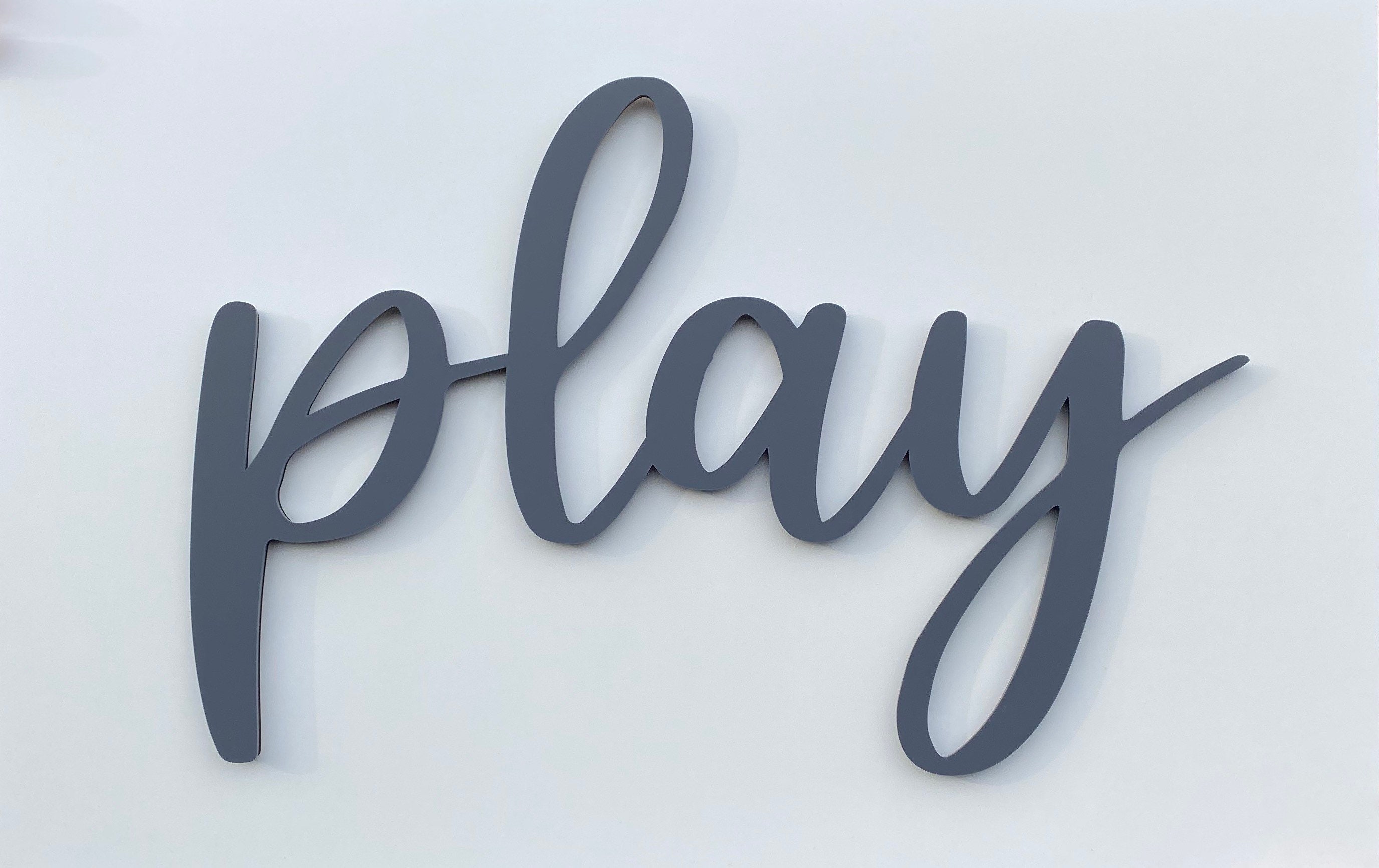 Play Word For Playroom Nursery Decor Sign Kids Room Wall | Etsy